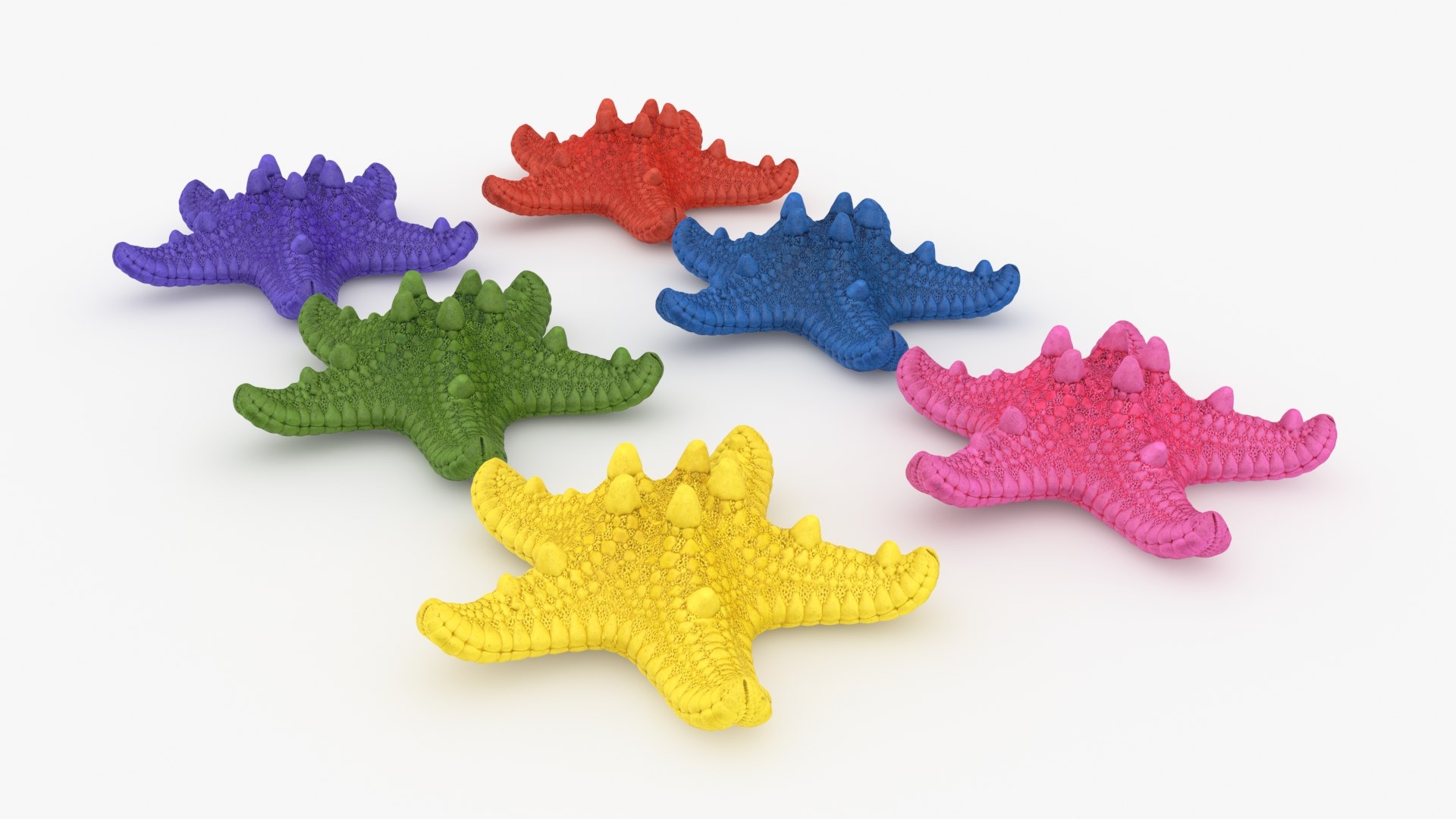 3D Colored Starfish Model - TurboSquid 2314622