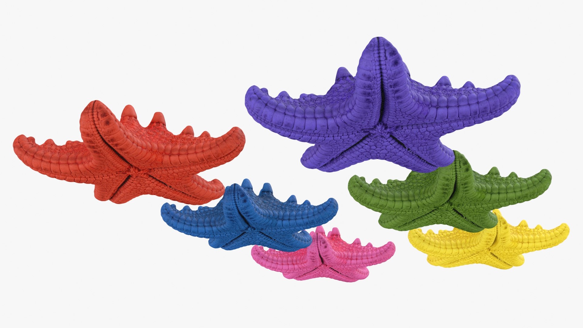 3D Colored Starfish Model - TurboSquid 2314622