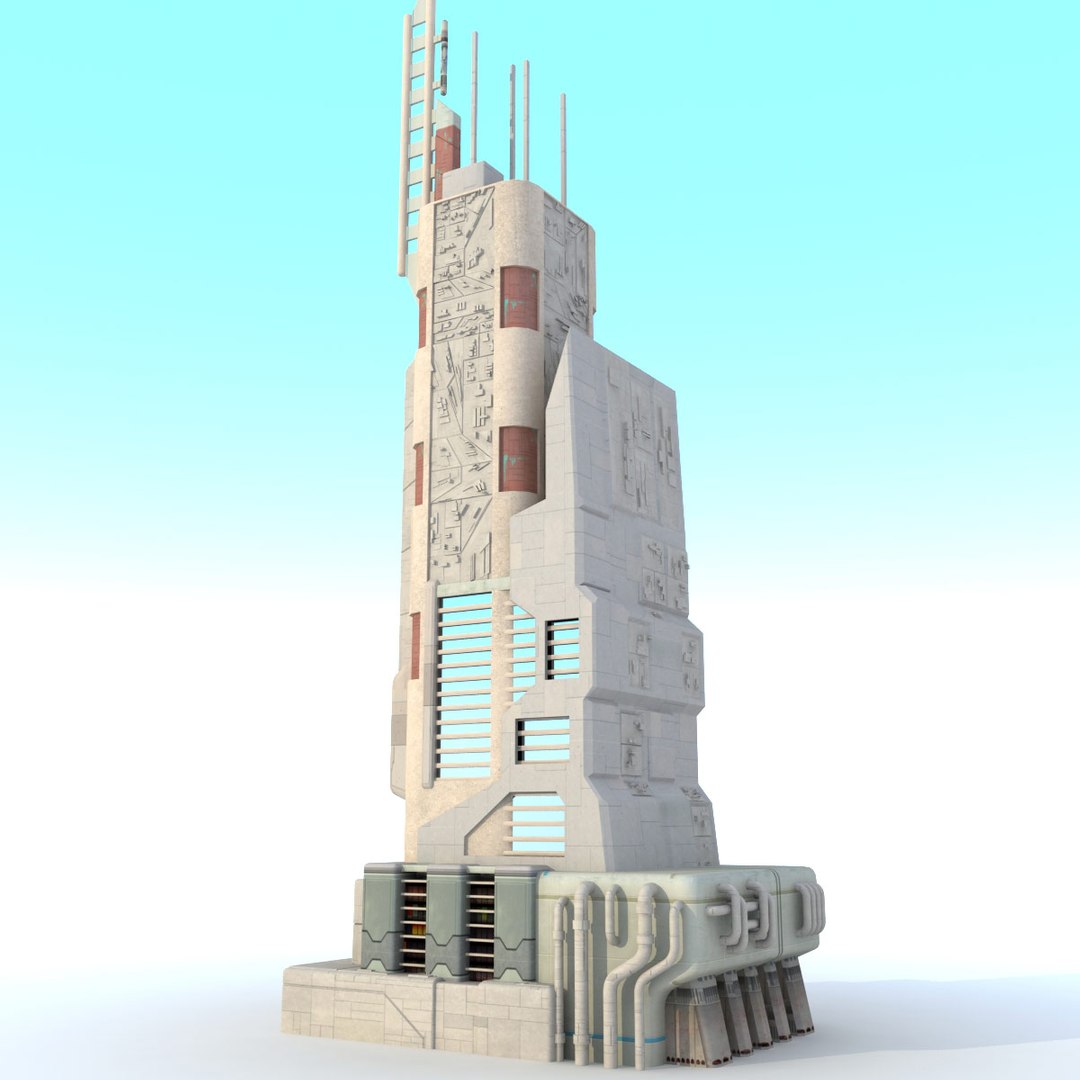 Sci Fi Futuristic Building Max