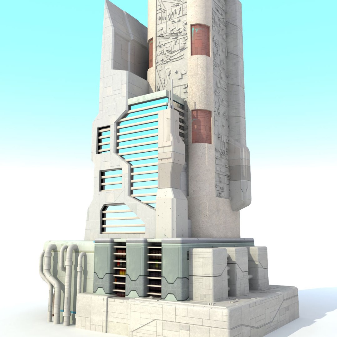 Sci Fi Futuristic Building Max