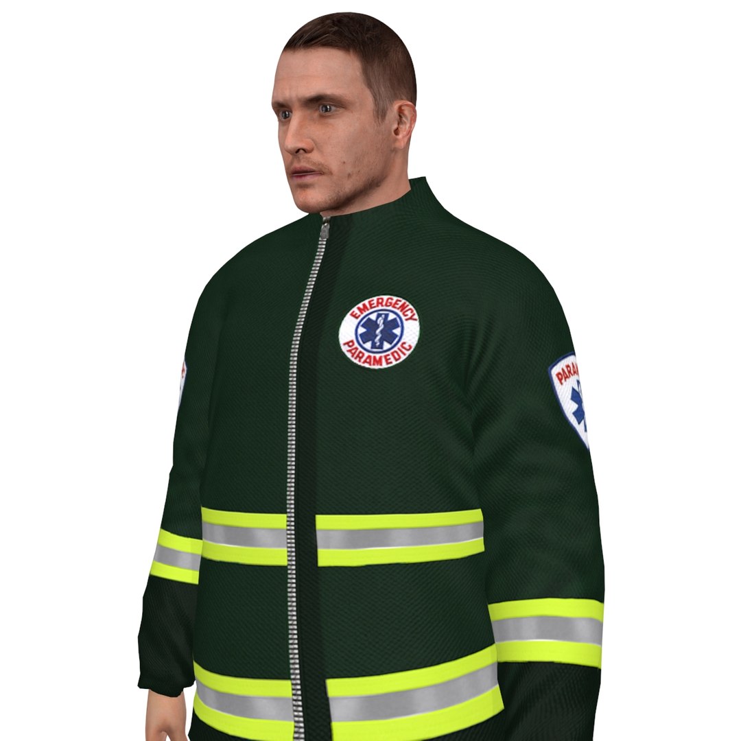 rigged paramedic 3d model