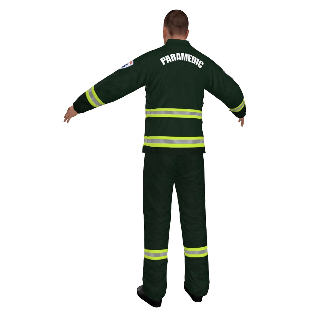 rigged paramedic 3d model