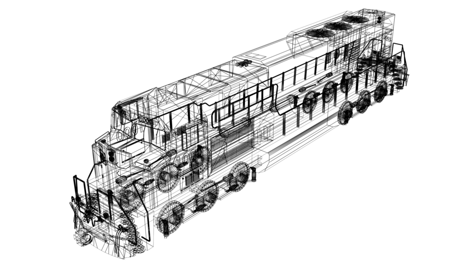 3D Model EMD Locomotive With Cargo Carriages - TurboSquid 2029986