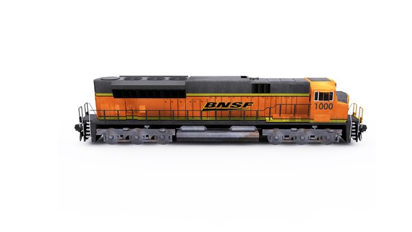 modelo 3d EMD Locomotive with cargo carriages - TurboSquid 2029986
