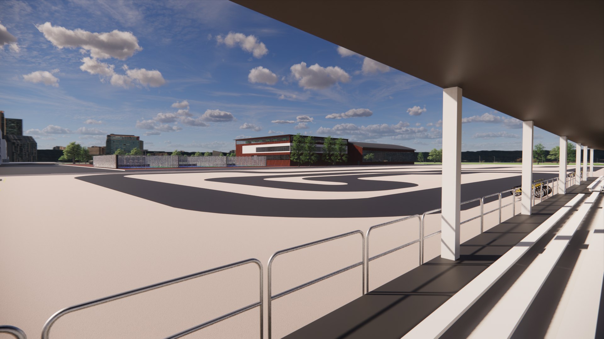 3D Model Sport Complex With Complete Facilities - TurboSquid 2013980