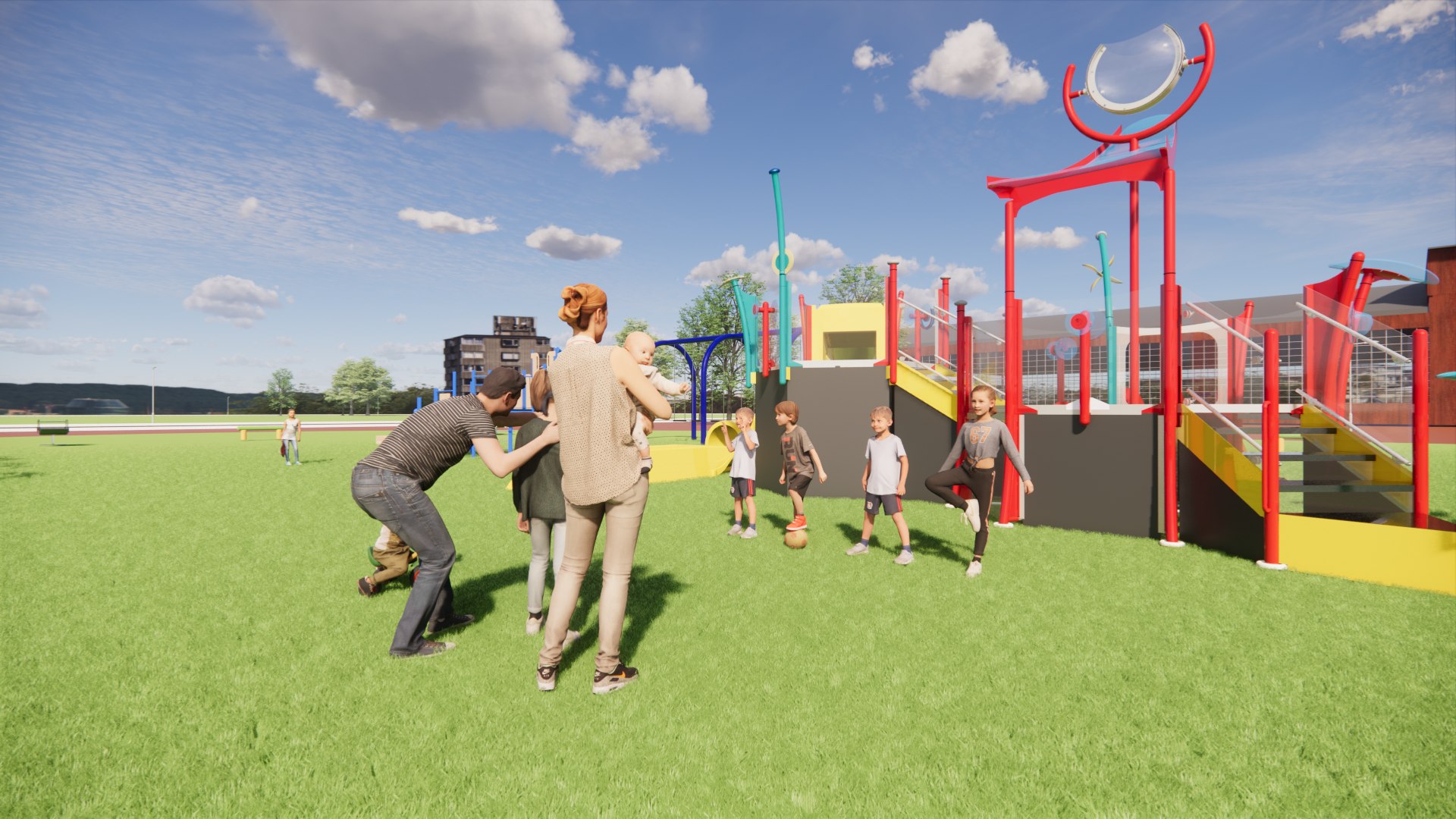 3D Model Sport Complex With Complete Facilities - TurboSquid 2013980
