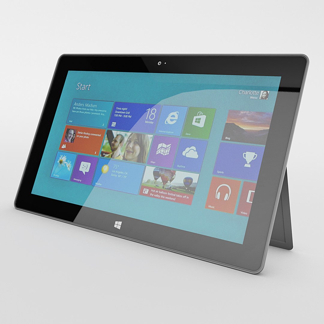 3d Photorealistic Microsoft Surface
