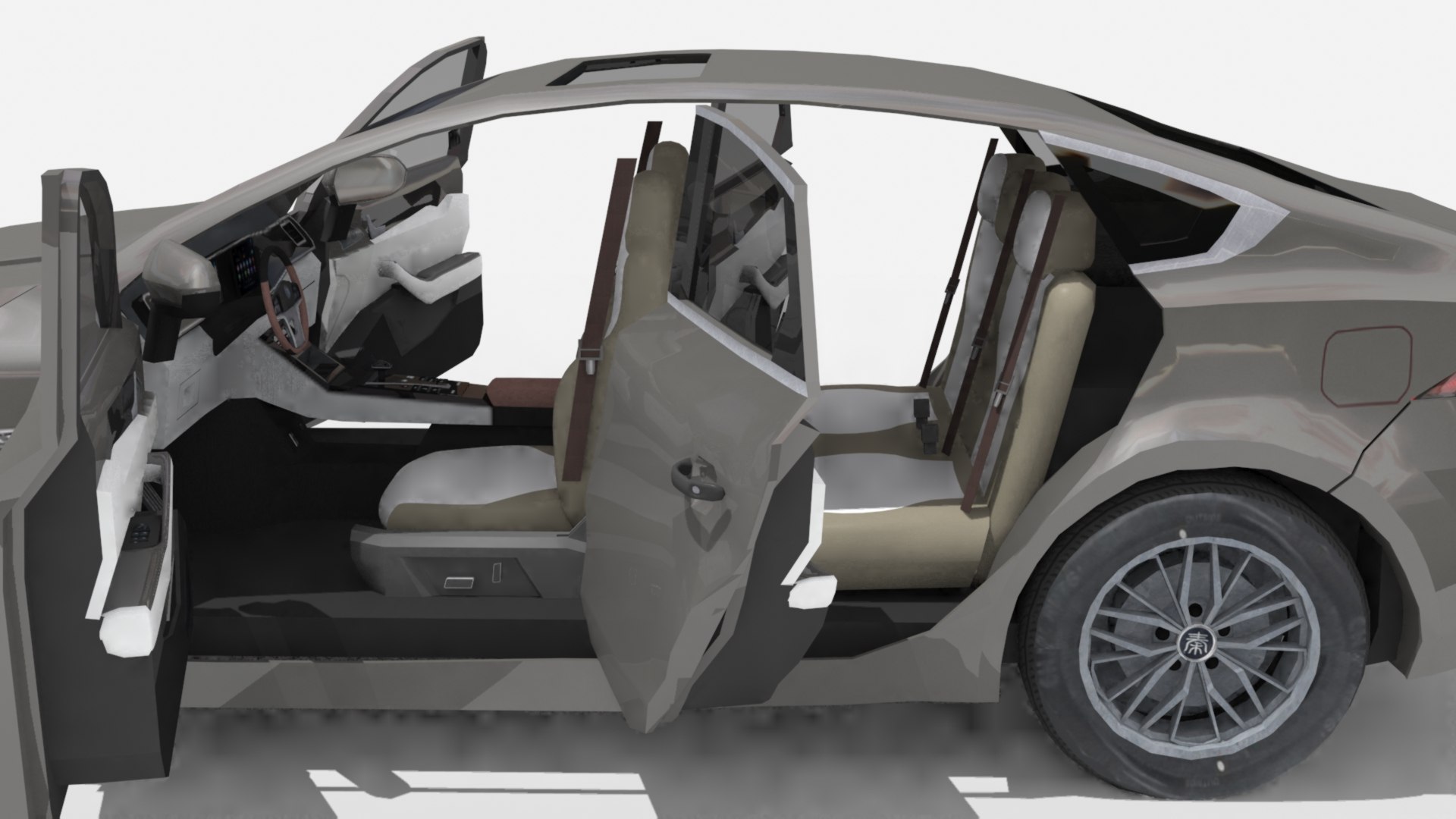 3D BYD QIN Plus EV 2023 With Interior - TurboSquid 2179468