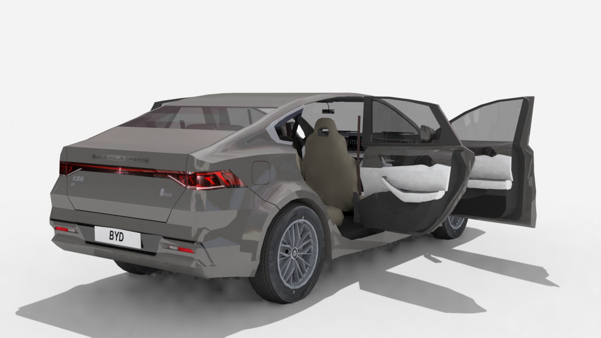 3D BYD QIN Plus EV 2023 With Interior - TurboSquid 2179468