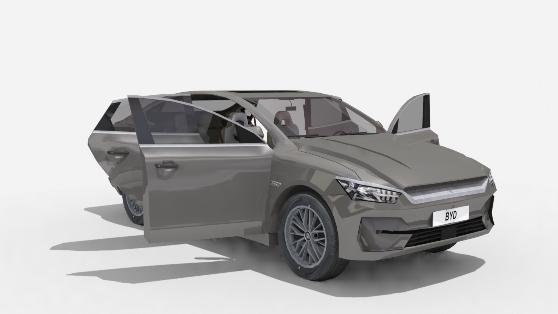 3D BYD QIN Plus EV 2023 With Interior - TurboSquid 2179468