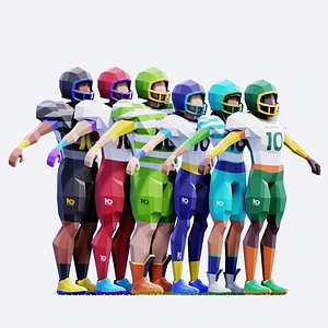 3D American Football Player Cartoon - TurboSquid 1542239