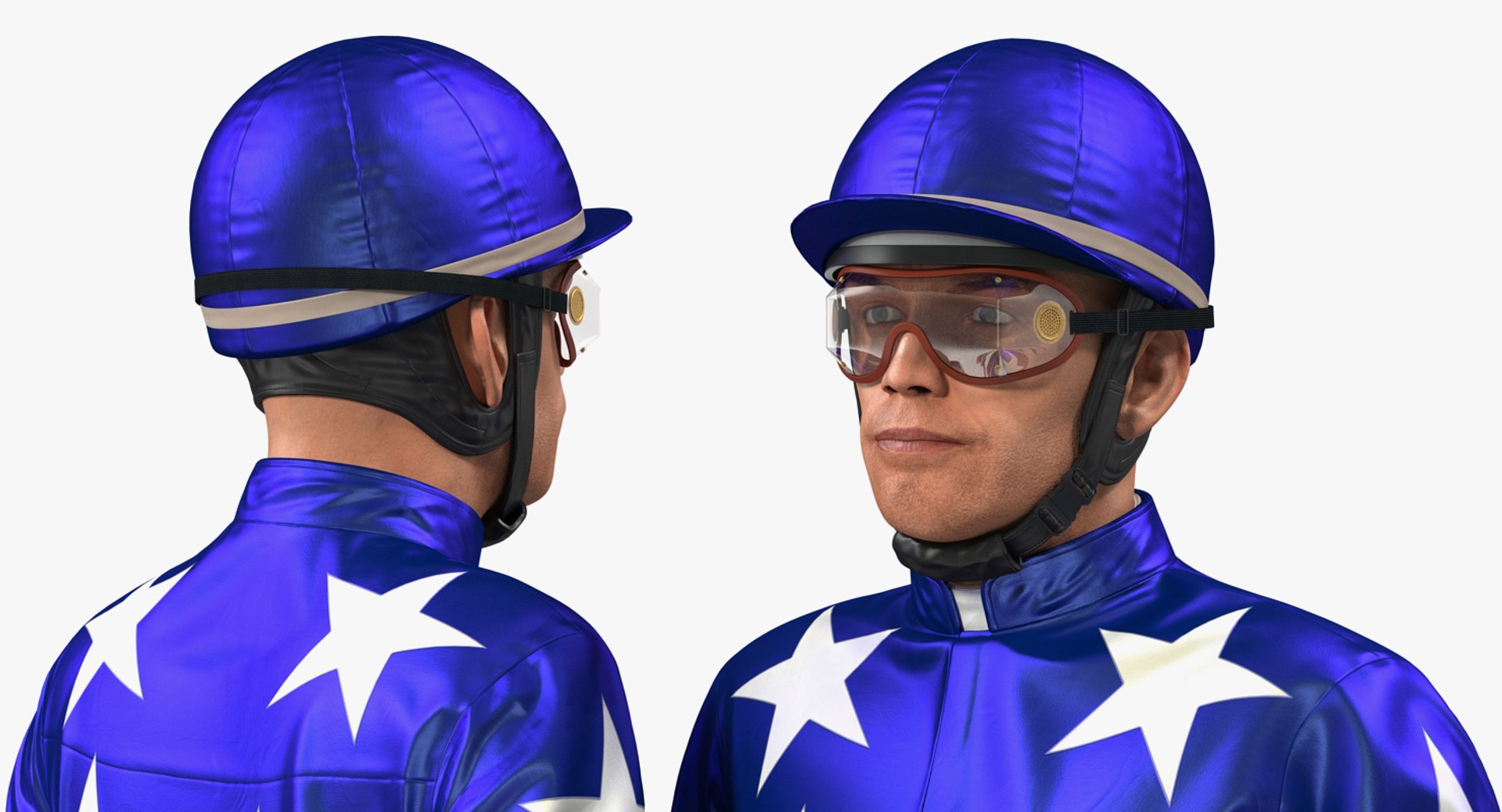 3D Horse Racing Jockey Standing - TurboSquid 1288592