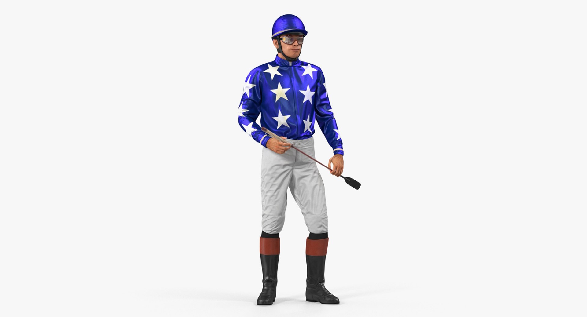3D horse racing jockey standing - TurboSquid 1288592