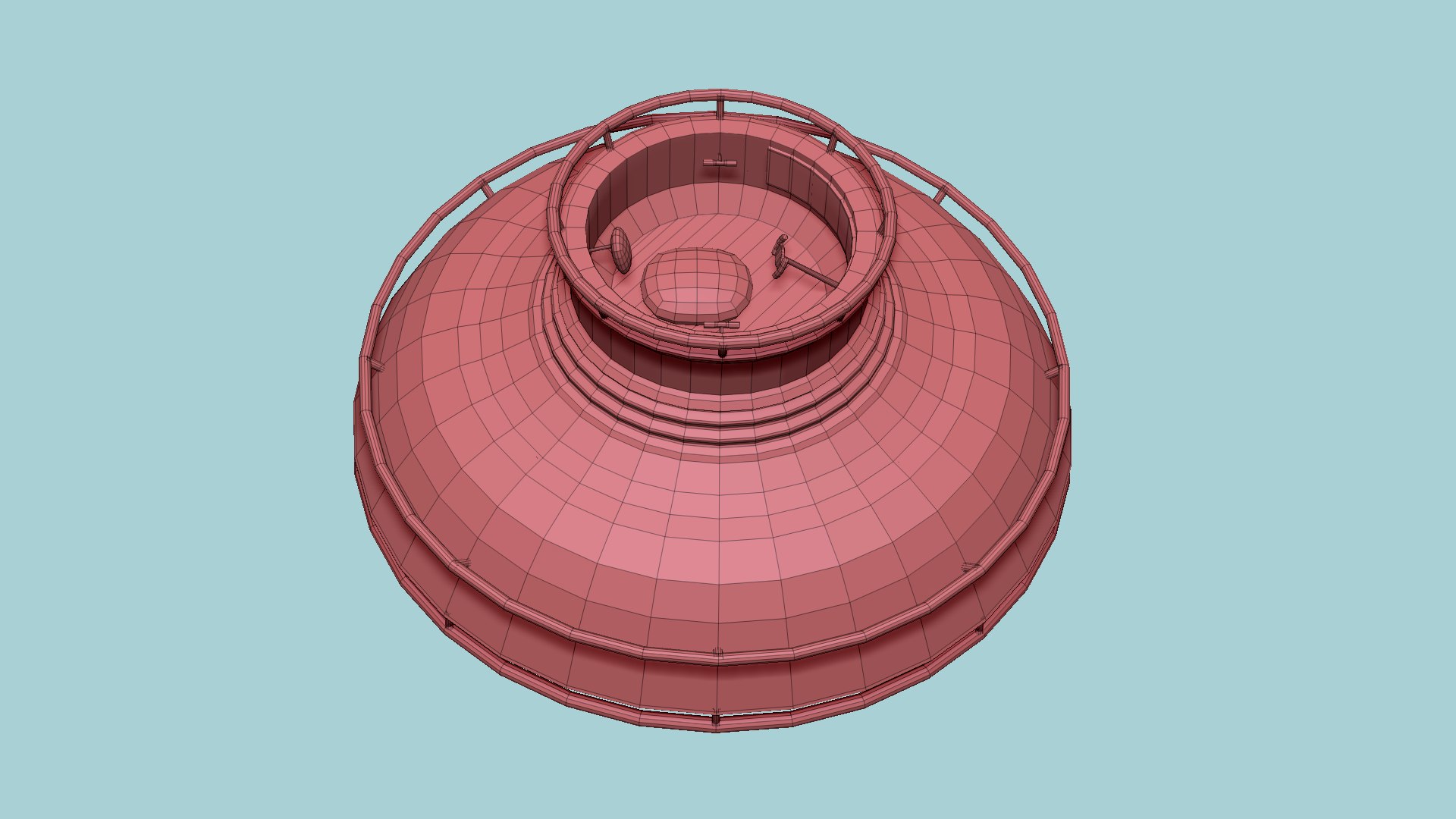 3D Model Alien Spaceship UFO F05 Dark Green - Sci Fi Spacecraft Design ...