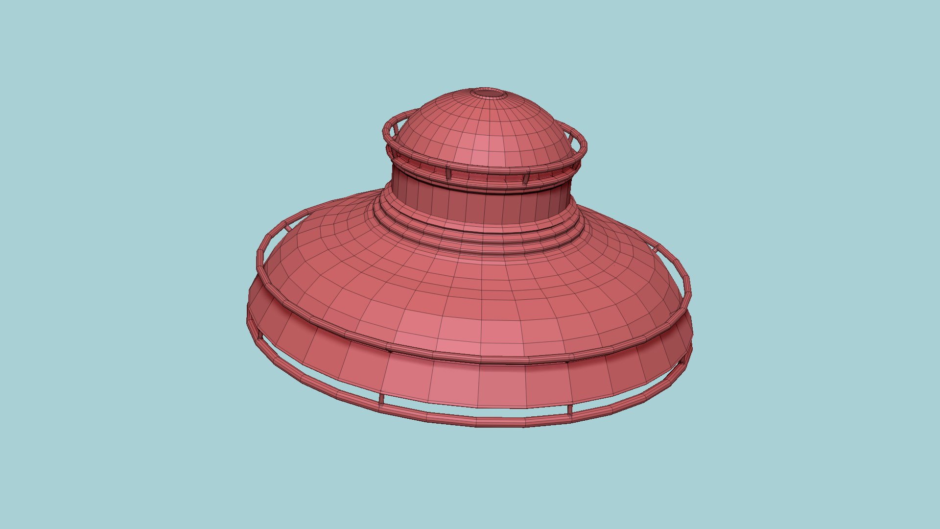 3D Model Alien Spaceship UFO F05 Dark Green - Sci Fi Spacecraft Design ...