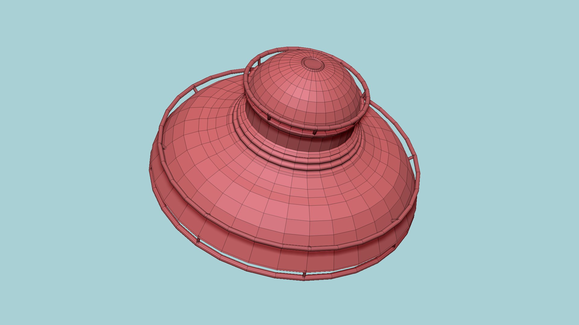 3D Model Alien Spaceship UFO F05 Dark Green - Sci Fi Spacecraft Design ...