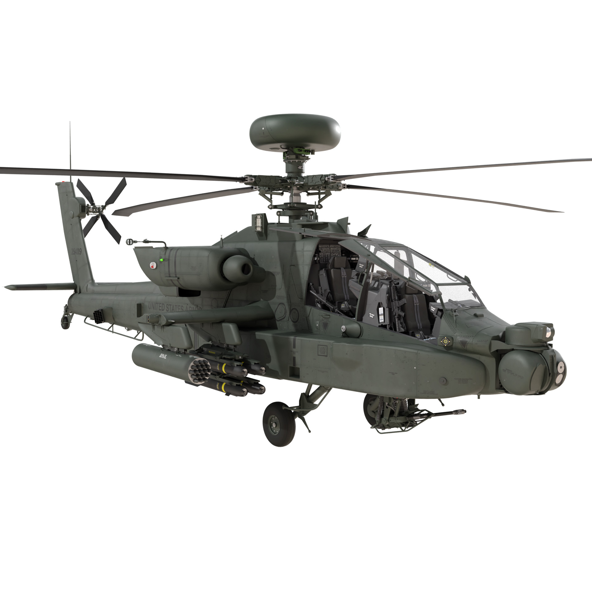 Boeing AH-64D Apache High Detail 3D model - TurboSquid 1967167