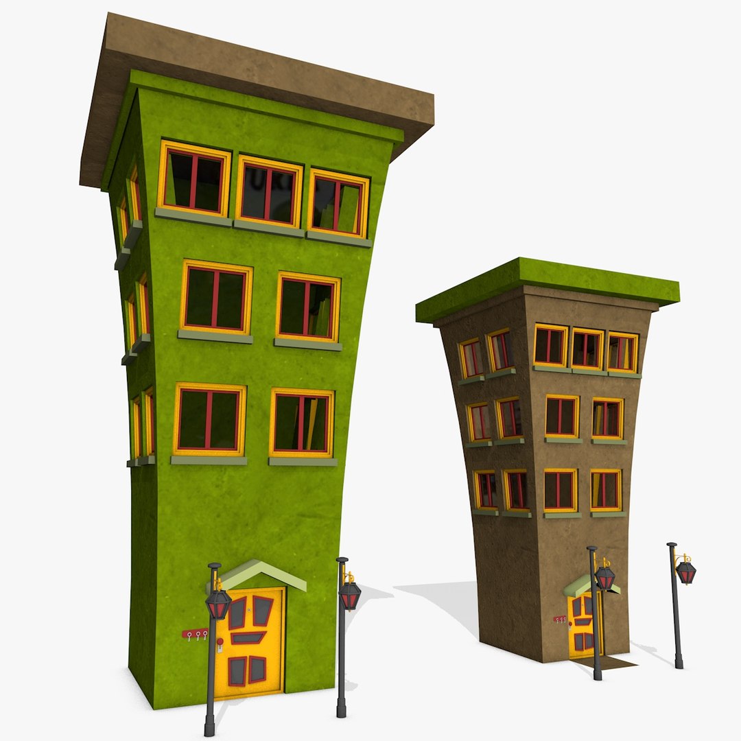 3d Cartoon Buildings