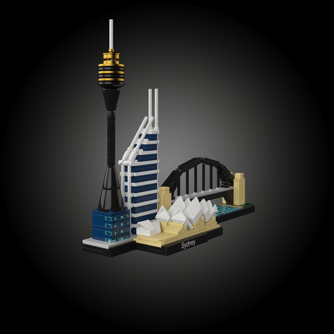 3D Model Architectural Sydney Opera Lego - TurboSquid 1317464