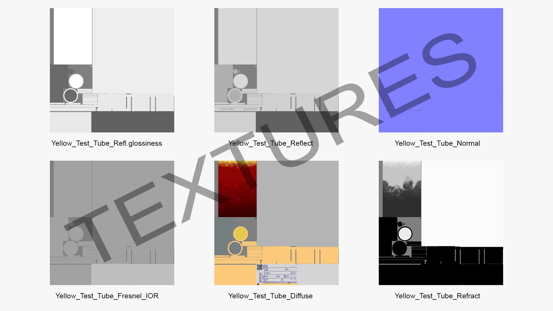 Yellow Test Tube 3D Model - TurboSquid 1540210