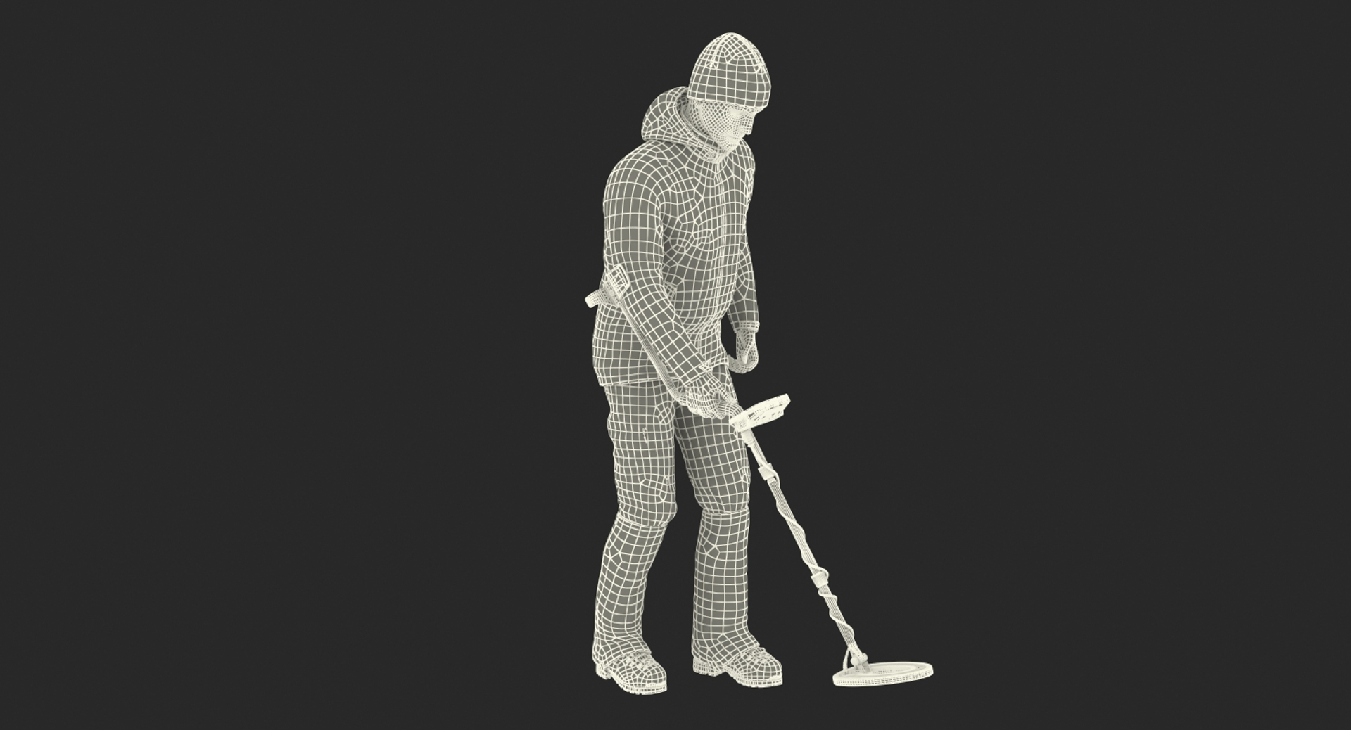 3D Man Metal Detector Rigged Model - TurboSquid 1290333