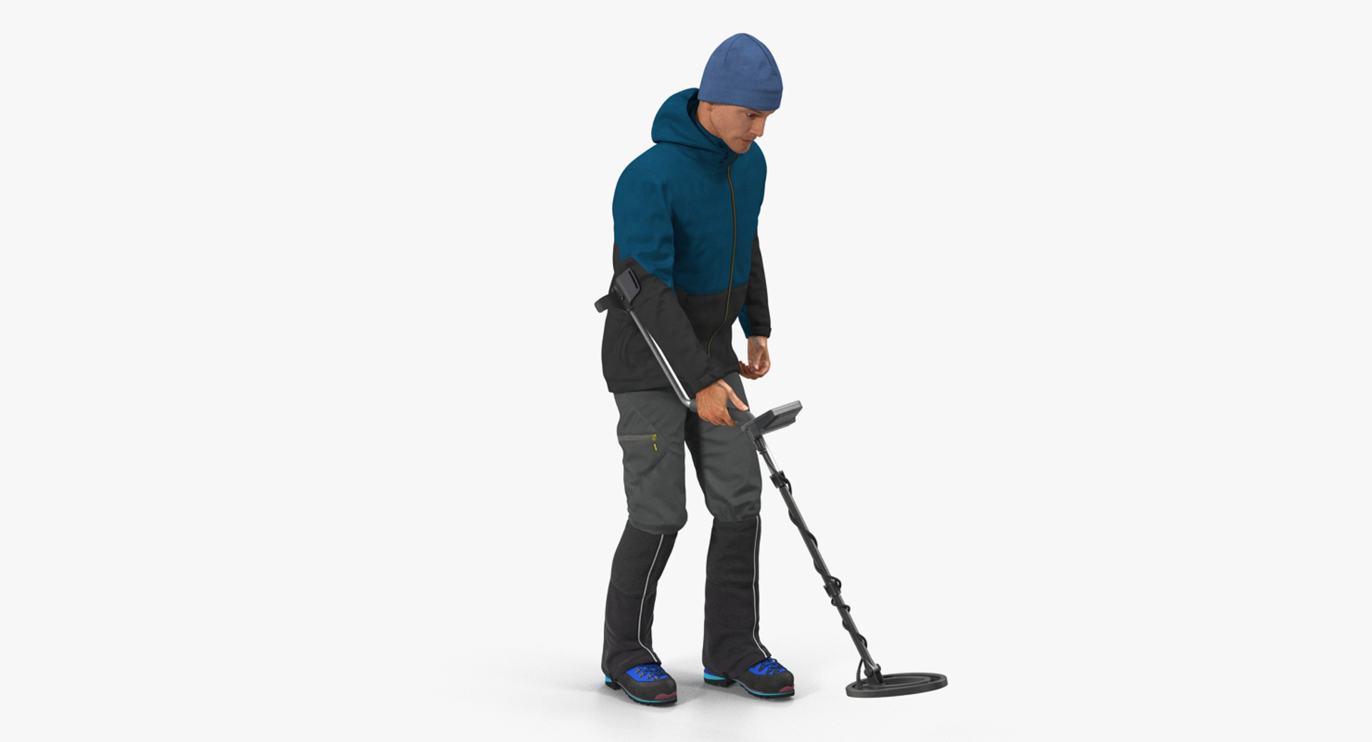 3D Man Metal Detector Rigged Model - TurboSquid 1290333