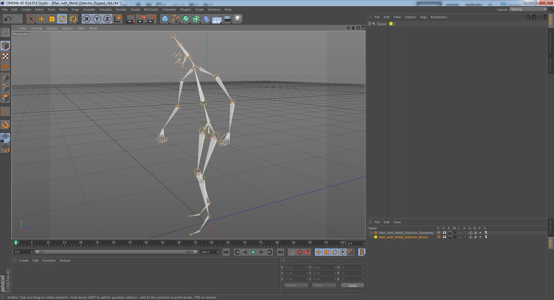 3D Man Metal Detector Rigged Model - TurboSquid 1290333
