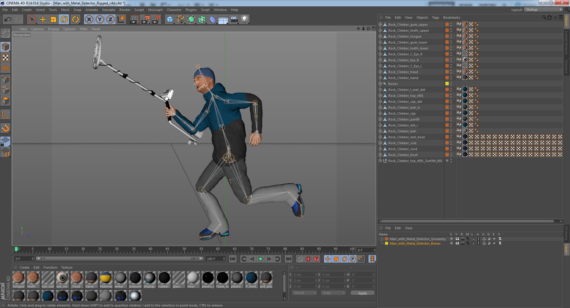 3D Man Metal Detector Rigged Model - TurboSquid 1290333