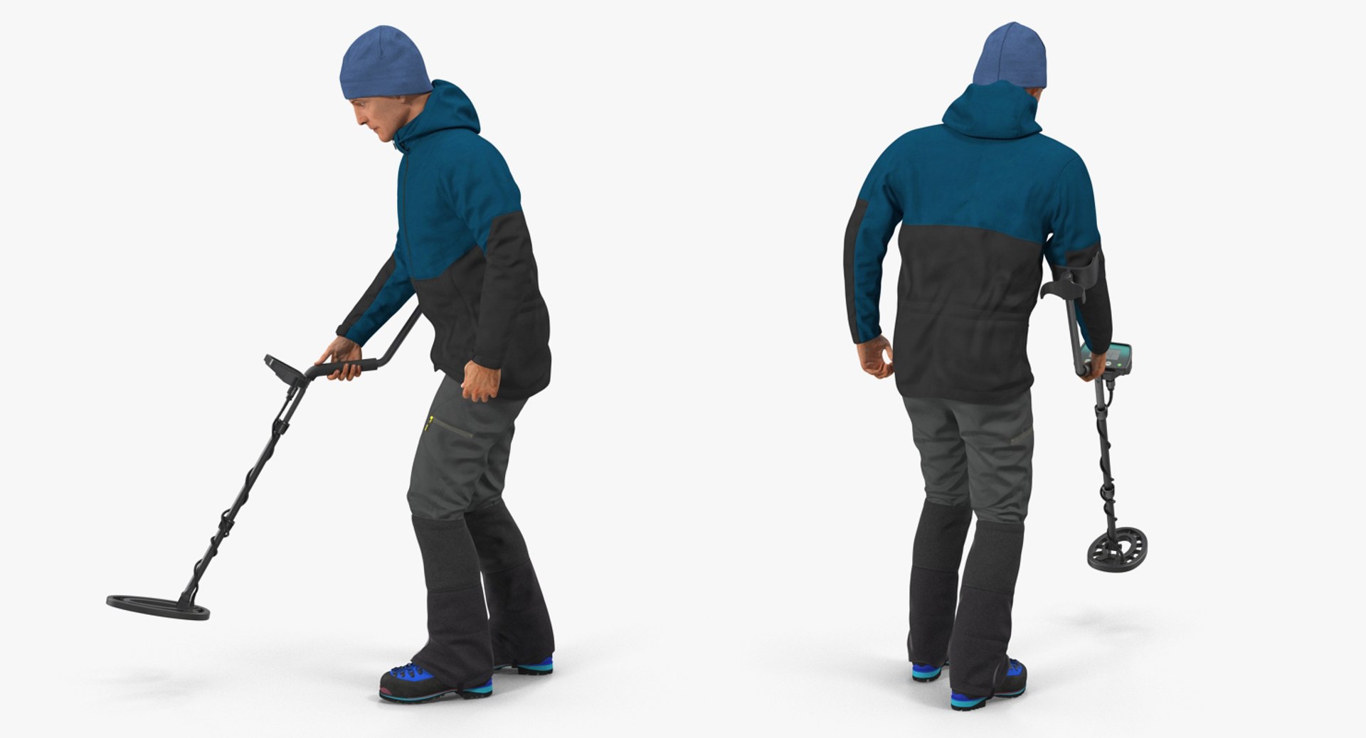 3D Man Metal Detector Rigged Model - TurboSquid 1290333