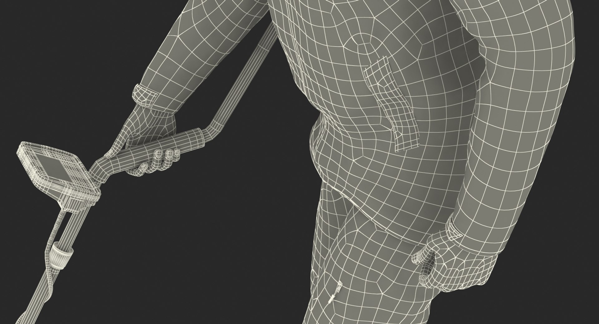 3D Man Metal Detector Rigged Model - TurboSquid 1290333