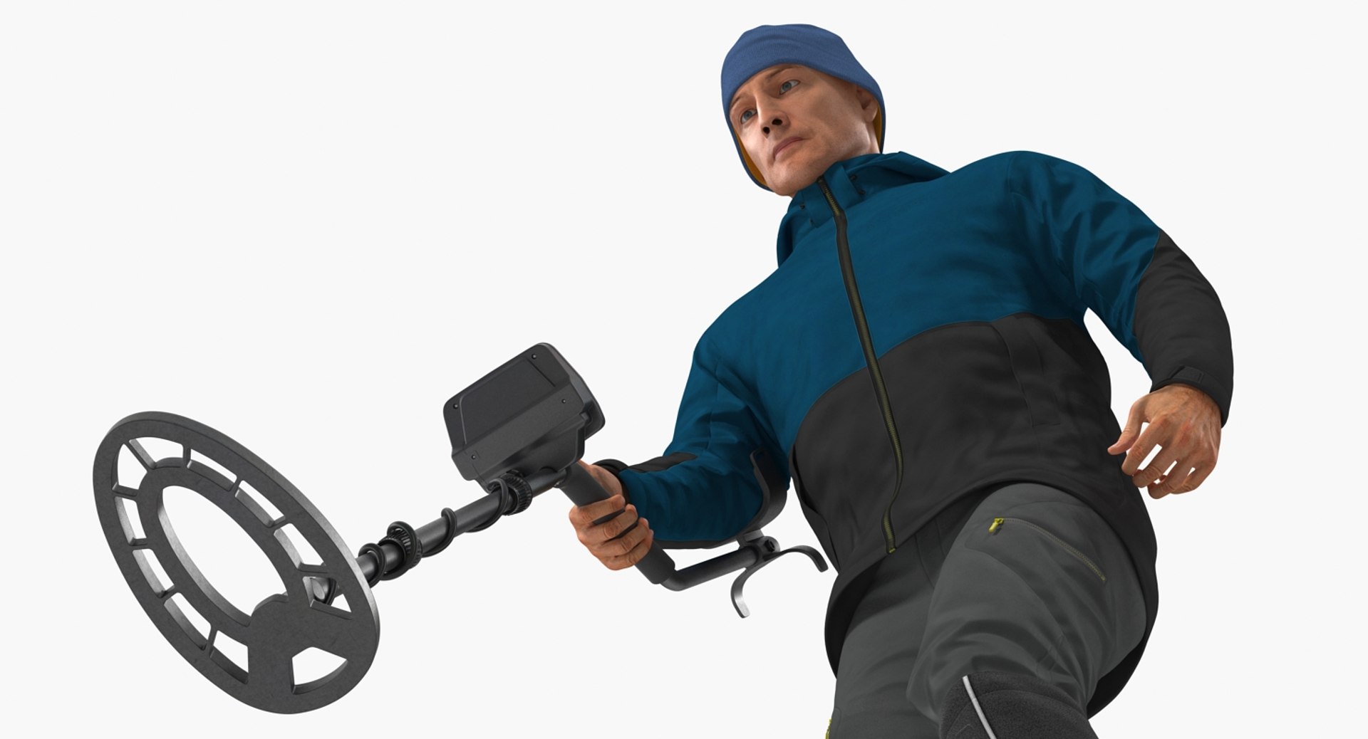 3D Man Metal Detector Rigged Model - TurboSquid 1290333