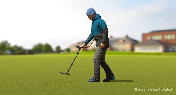 3D man metal detector rigged model - TurboSquid 1290333