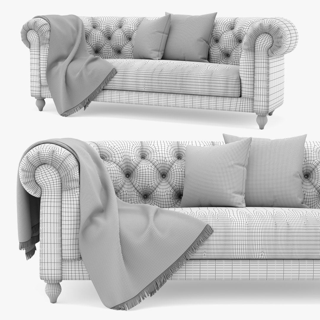 Fitzrovia 3 SEATER Sofa 3D Model - TurboSquid 2049446