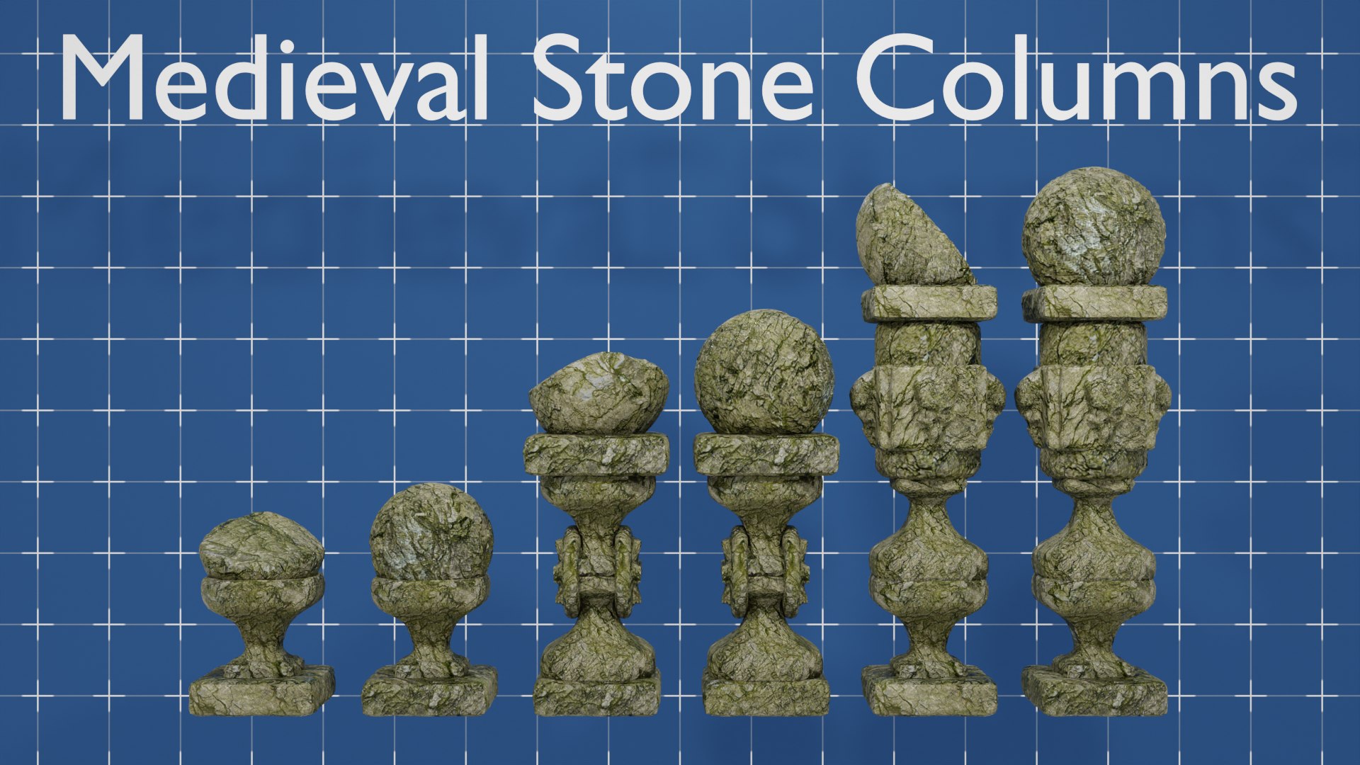 Medieval Stone Columns 3D Model - TurboSquid 2234307