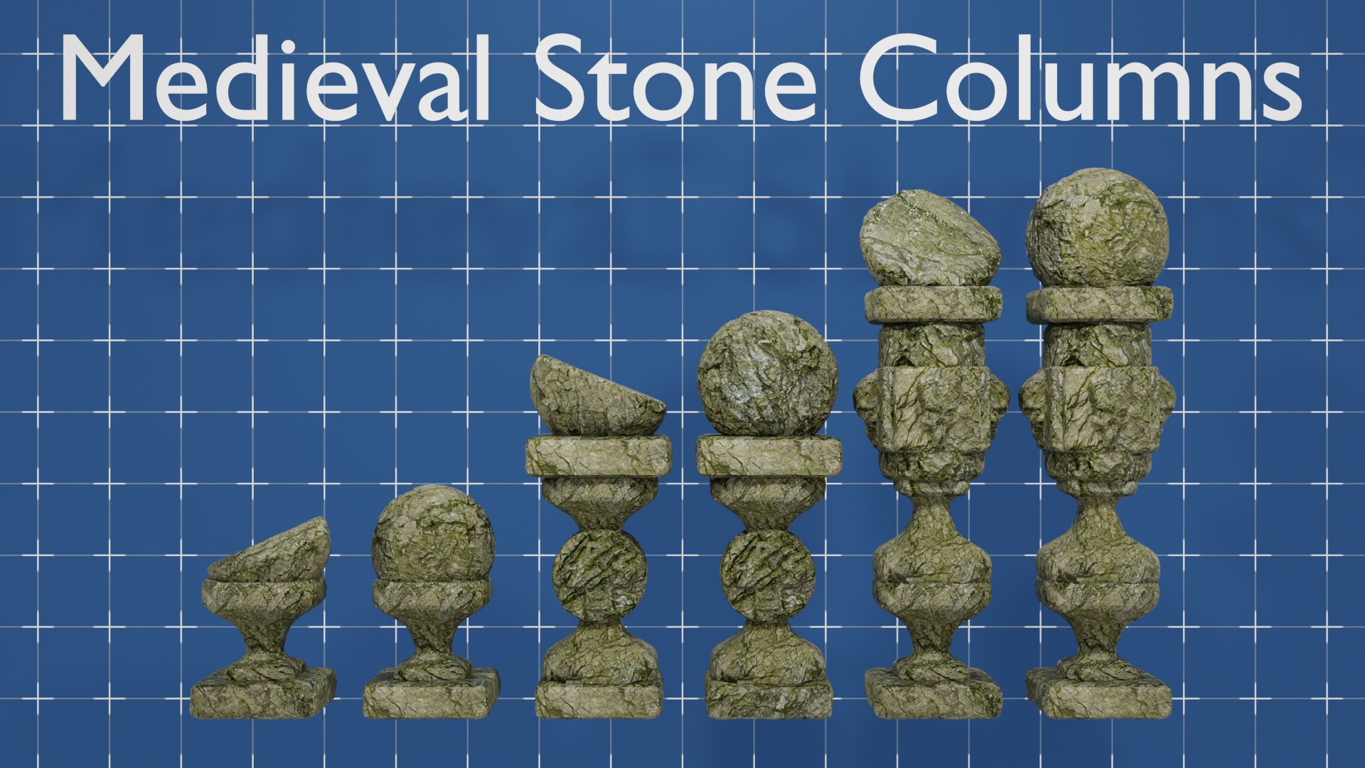 Medieval Stone Columns 3D Model - TurboSquid 2234307