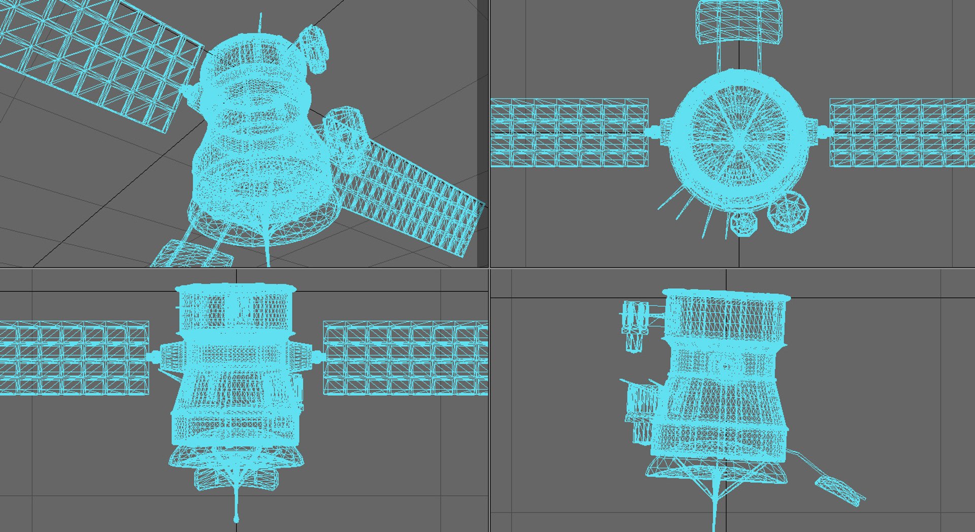 3d Communication Satellite Model