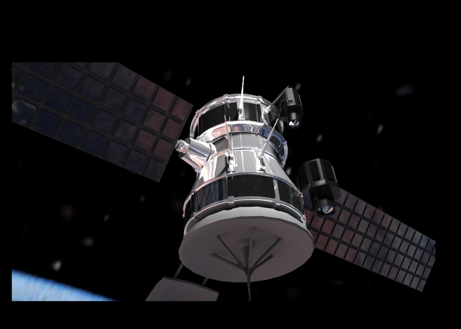 3d Communication Satellite Model