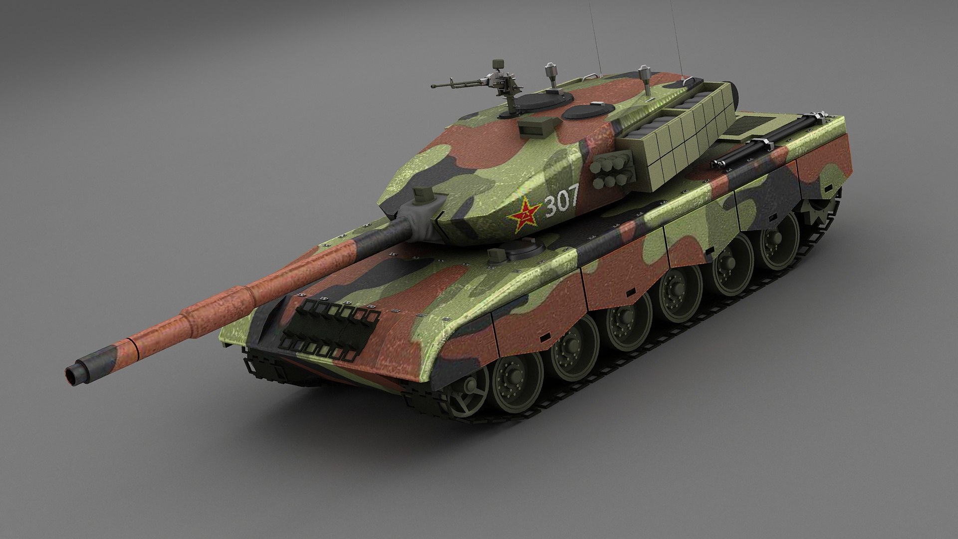 ZTZ96 Type96 Type85 MBT 96Tank Model - TurboSquid 2007970