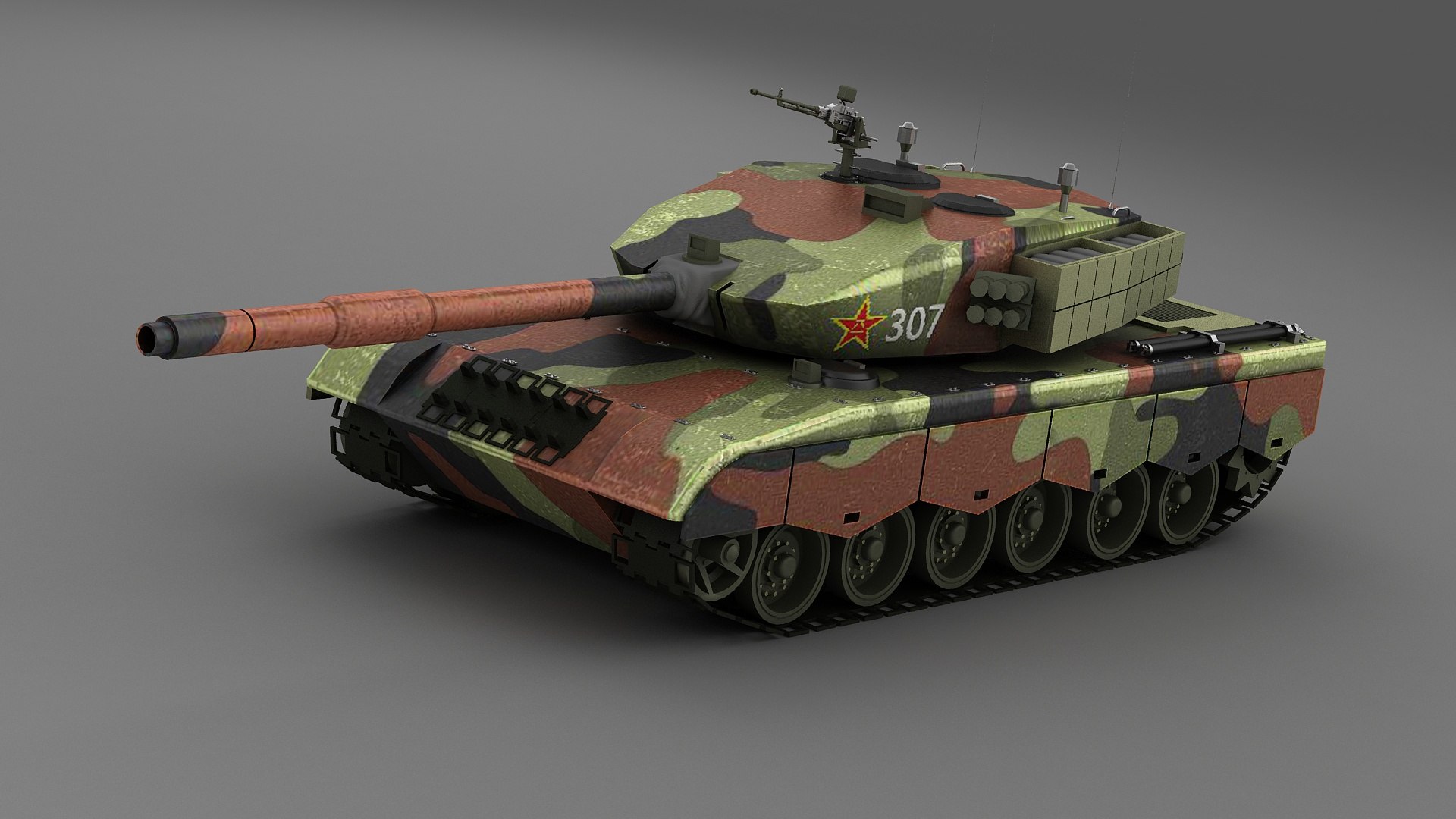 ZTZ96 Type96 Type85 MBT 96Tank Model - TurboSquid 2007970