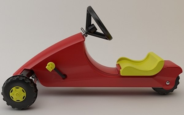 plastic tricycle toy 3d model