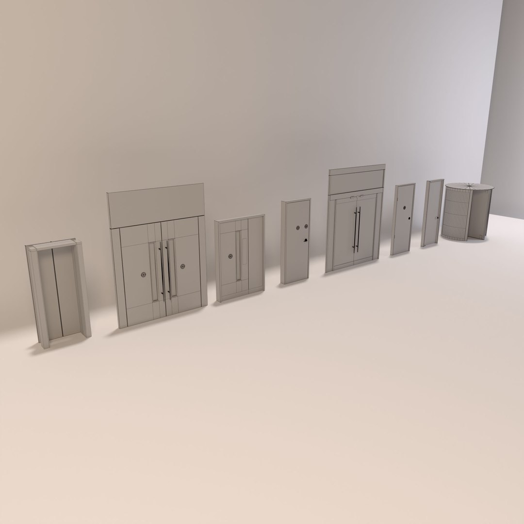 3d Model Doors Office Interiors