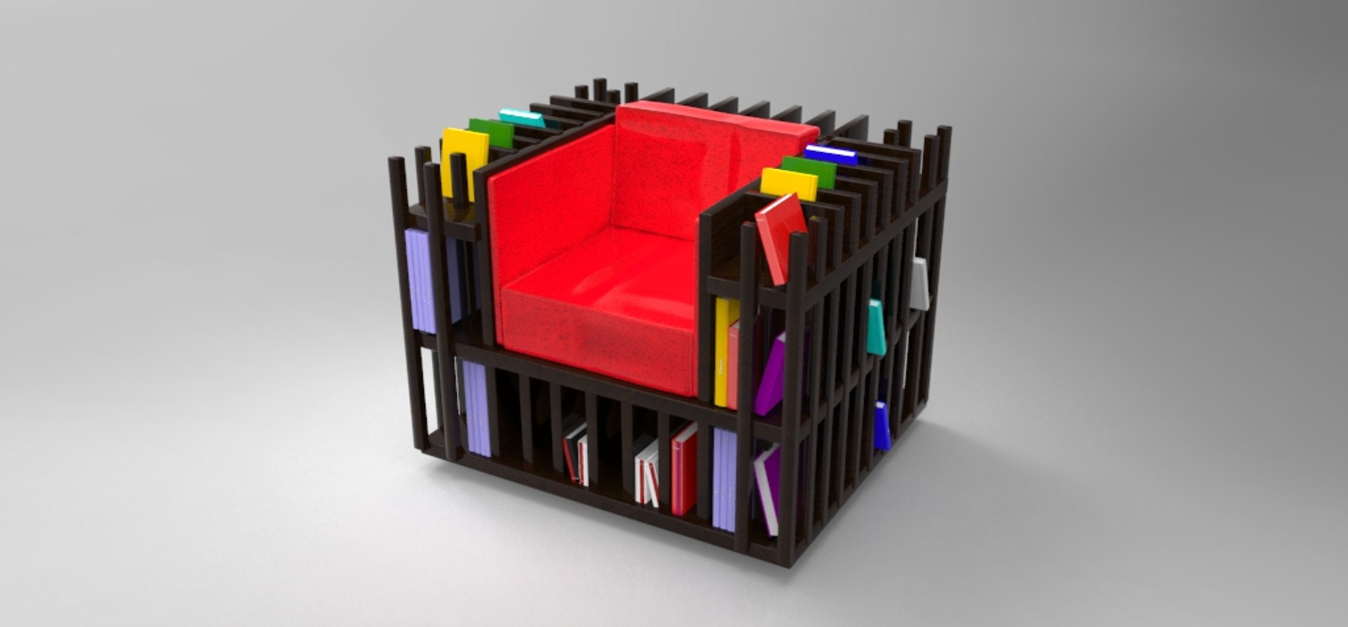 3d Max Books Chair Furniture