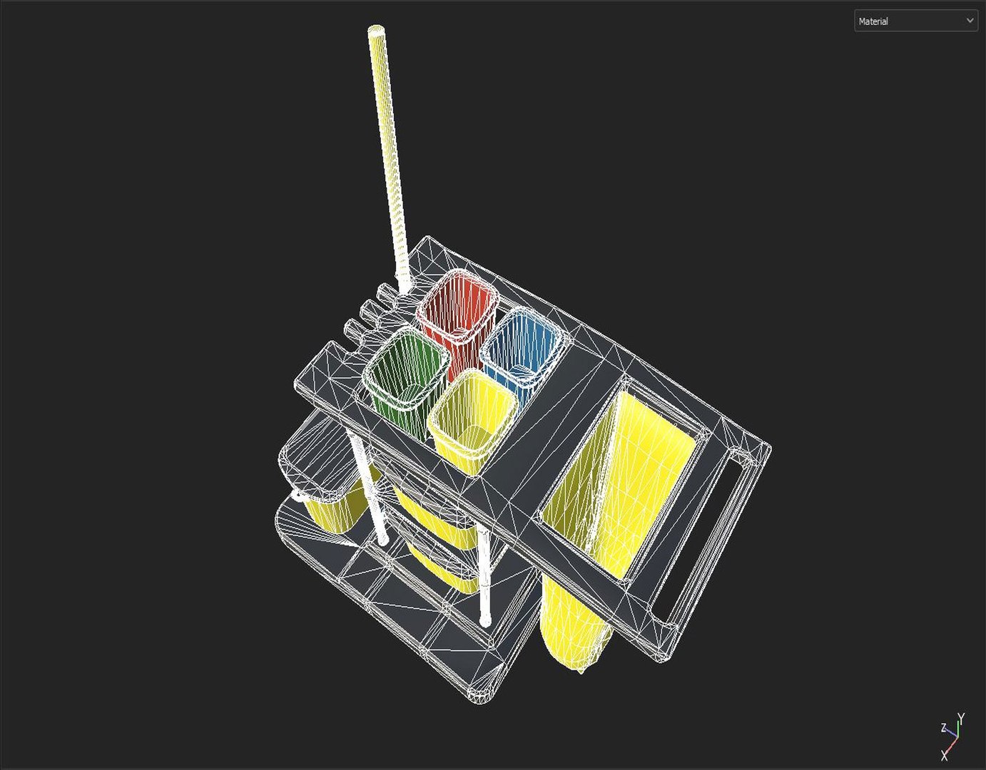3D Cleaning Cart Model - TurboSquid 2343388