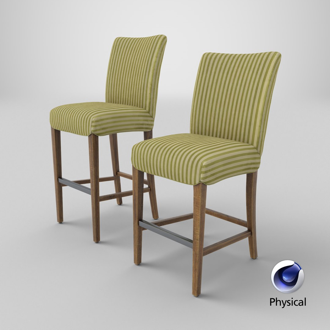 3D Bar And Counter Stool 3 Color Model - TurboSquid 2209432