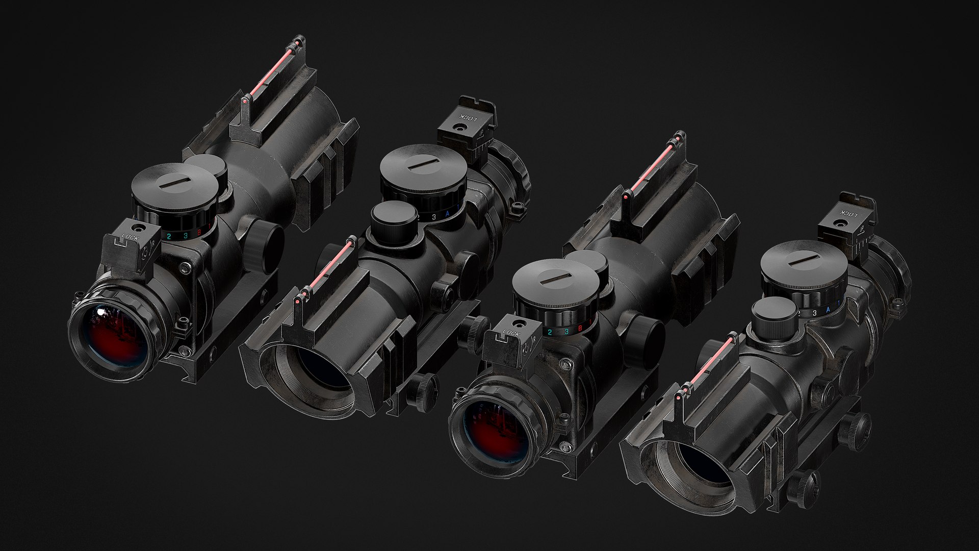 3D Advanced Combat Optical Gunsight ACOG 4x - TurboSquid 1942732