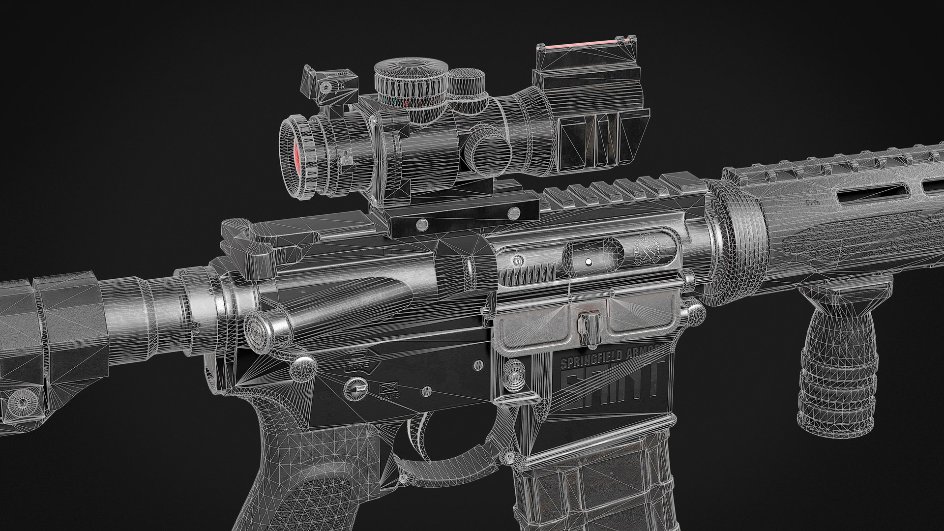 3D Advanced Combat Optical Gunsight ACOG 4x - TurboSquid 1942732