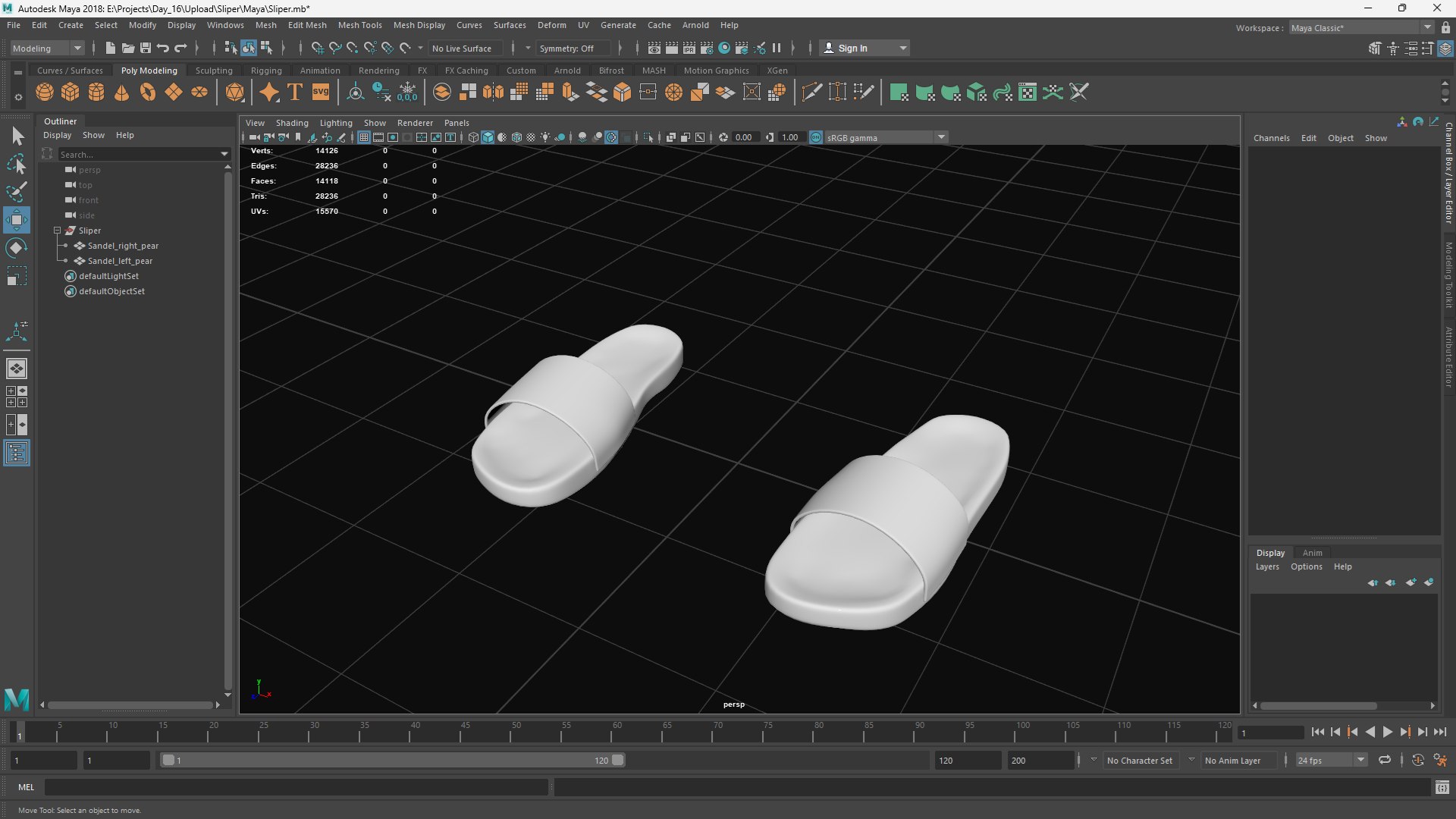 Slipper 3D Model - TurboSquid 2286334