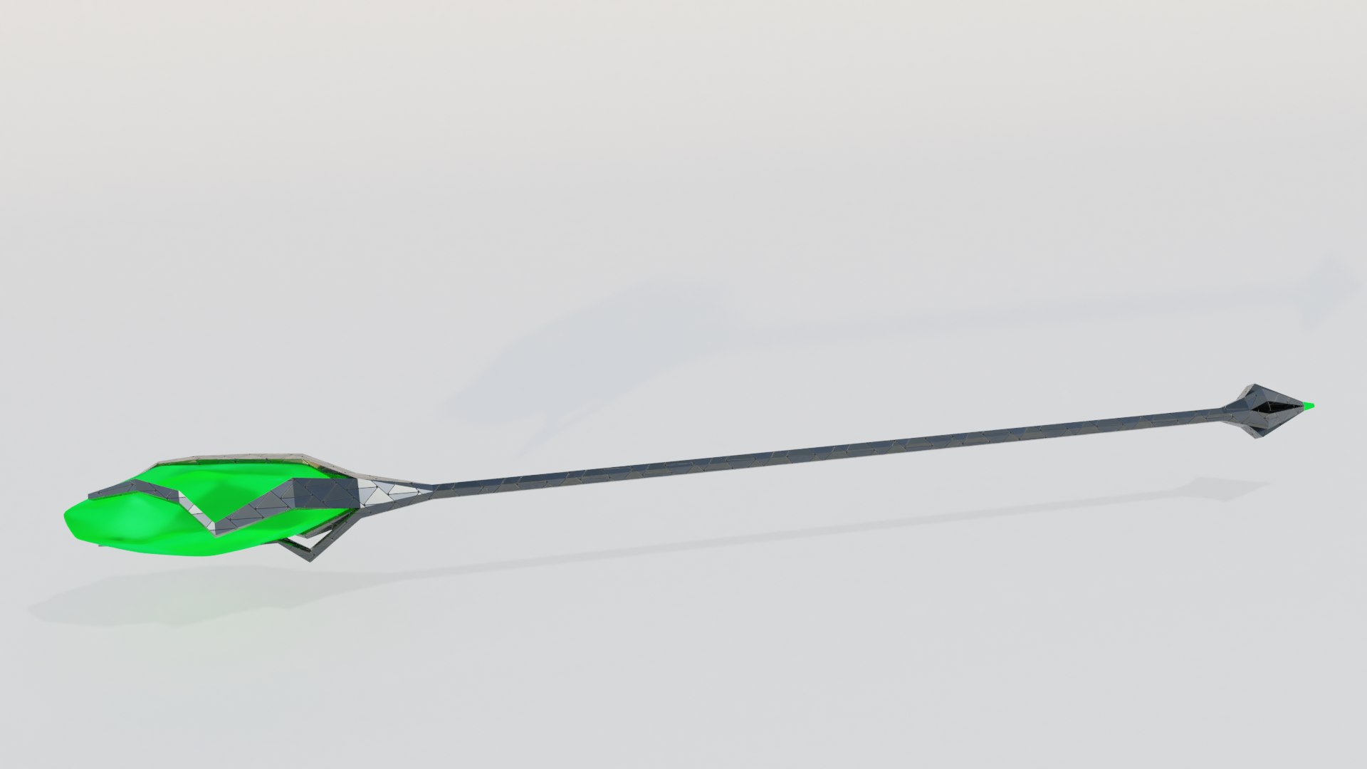 Magic Emerald Staff Model - TurboSquid 2063678