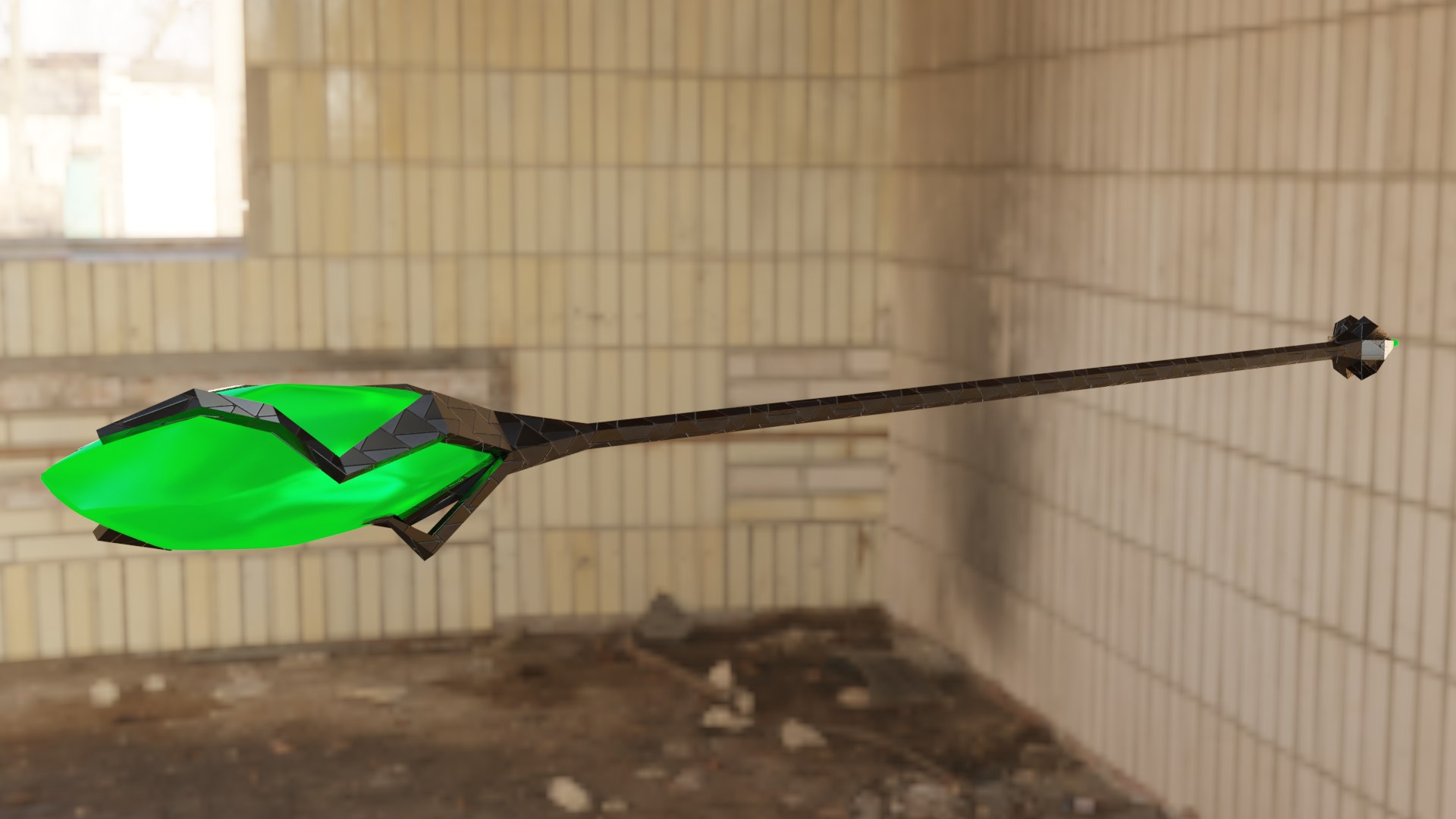 Magic Emerald Staff Model - TurboSquid 2063678