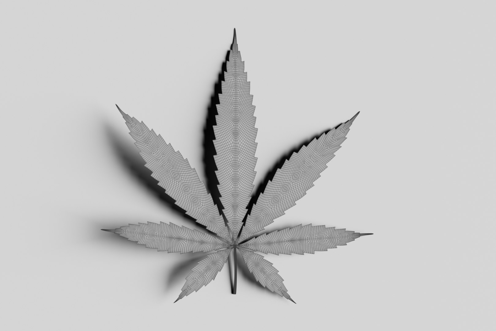 Marijuana Leaf PBR 3D Model - TurboSquid 2336872